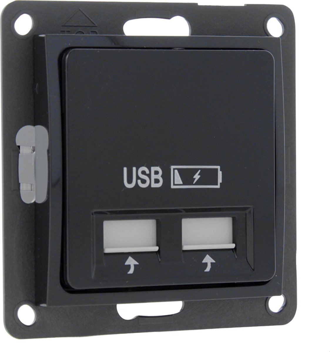 Q-Link S2 contactdoos – inbouw – 2 x USB – 5V – antraciet | bol