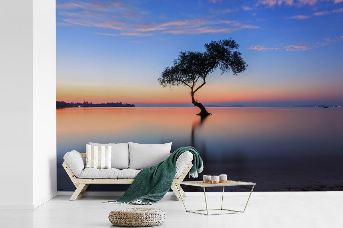 bol.com | Behang - Fotobehang - Boom in het water - Breedte 390 cm x ...