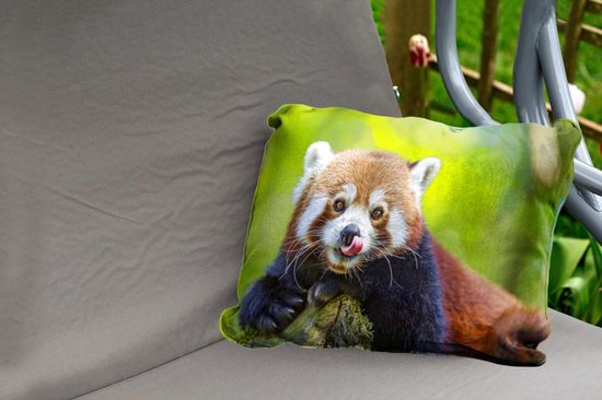 Buitenkussens - Tuin - Gekke rode panda - 60x40 cm | bol