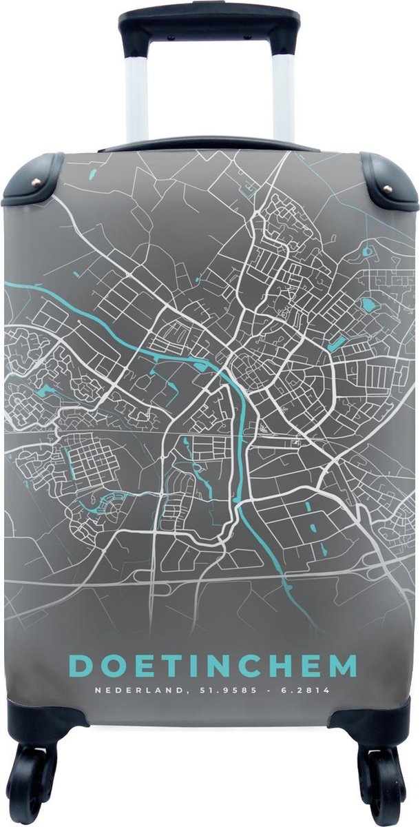 Valise - Plan de la ville - Doetinchem - Grijs - Blauw - Convient en ...