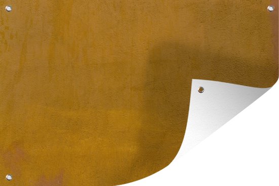 Tuindecoratie Gepleisterde betonnen muur met een roestige structuur ...