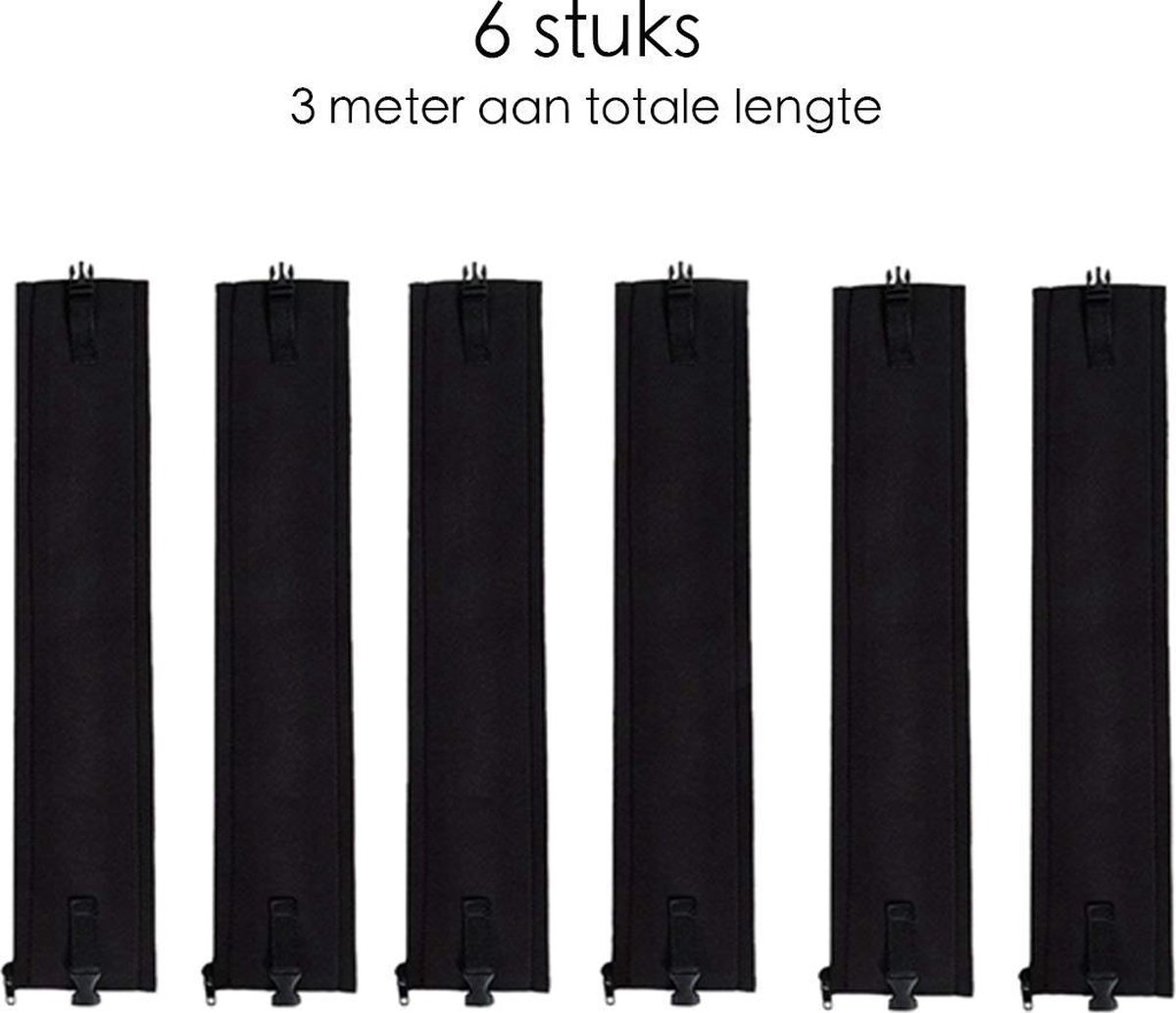 Kabelgoot - 6 Stuks - Kabel Organiser Set - Zwart - Kabelbinders ...