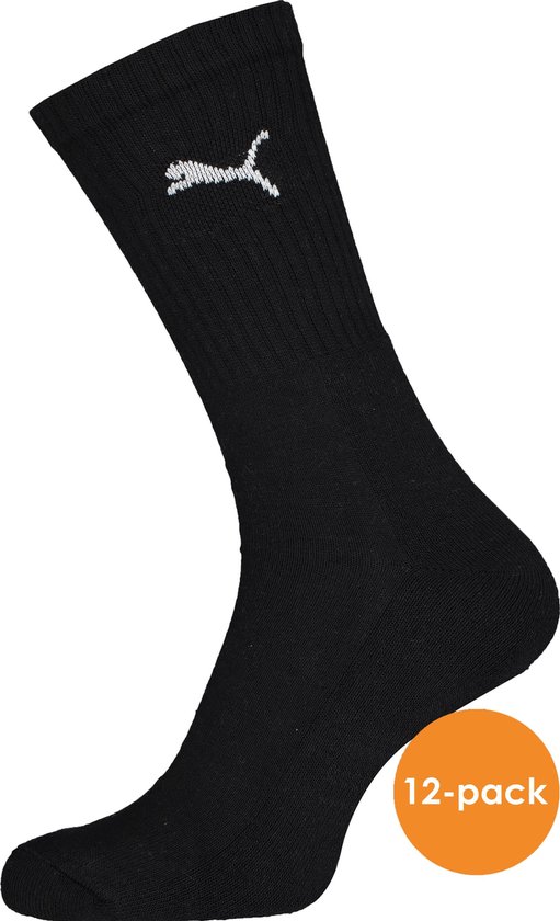 Puma unisex sportsokken (12-pack) - zwart - Maat: 39-42 | bol.com