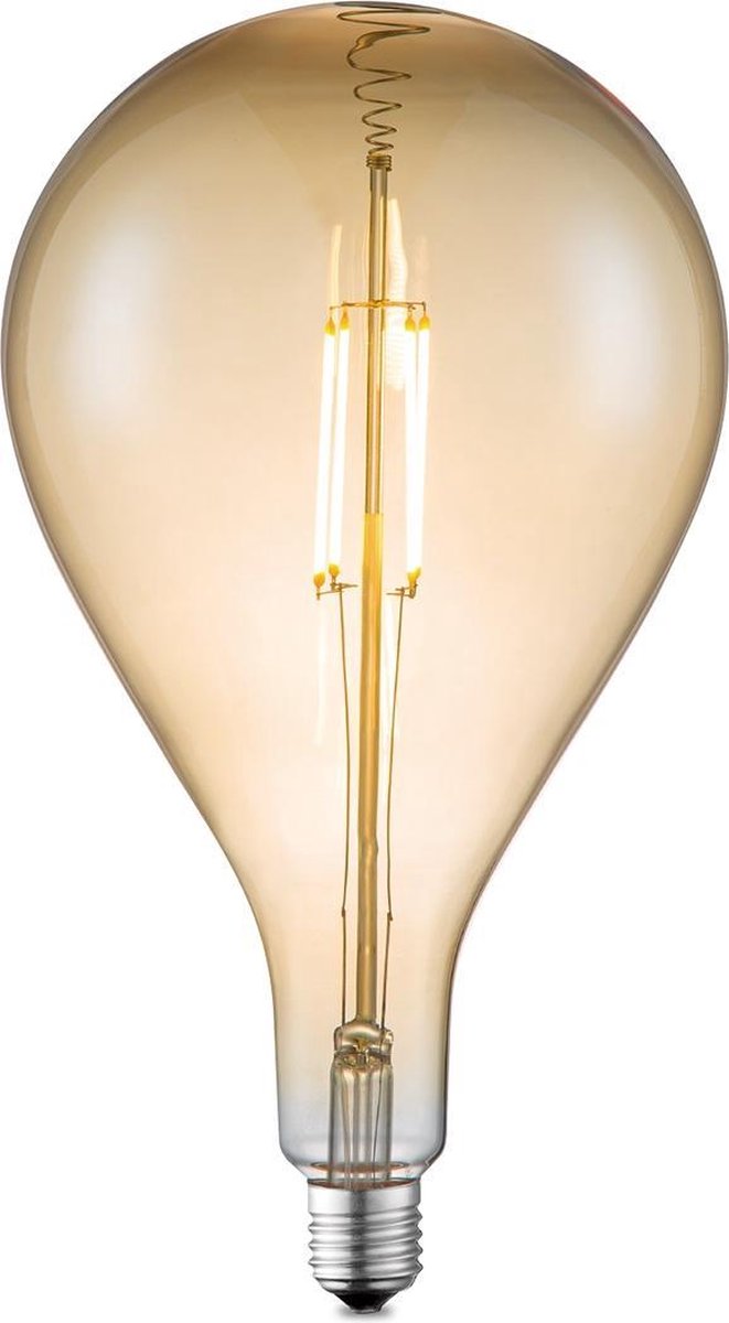 Home Sweet Home - Edison Vintage E27 LED filament lichtbron Carbon - Amber - G160 Oval... | bol.com
