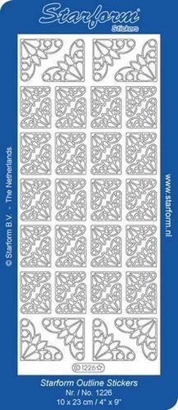 Starform Stickers Corners 11 (10 PC) - Gold - 1226.001 - 10X23CM | bol.com