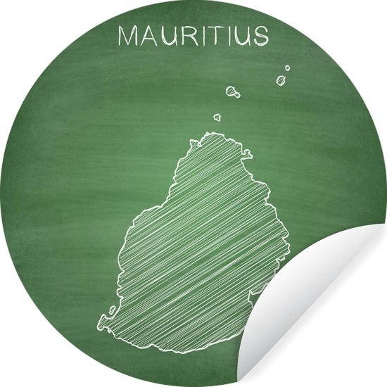 Illustration de l'Ile Maurice sur un tableau autocollant de papier ...