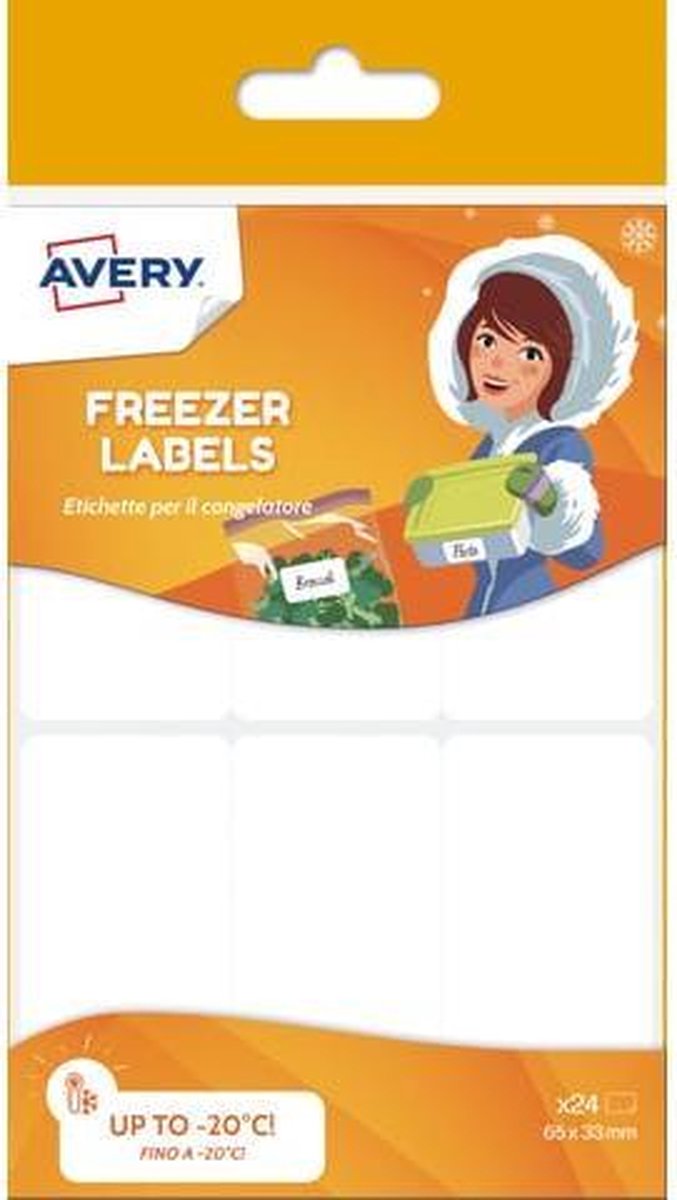 Diepvries etiketten Avery - 24 stuks 63 - 5 x 33 - 9 mm | bol.com
