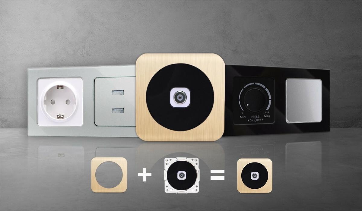 Telefoon Stopcontact - Wandcontactdoos - Igia Jura - Inbouw - Vierkant ...