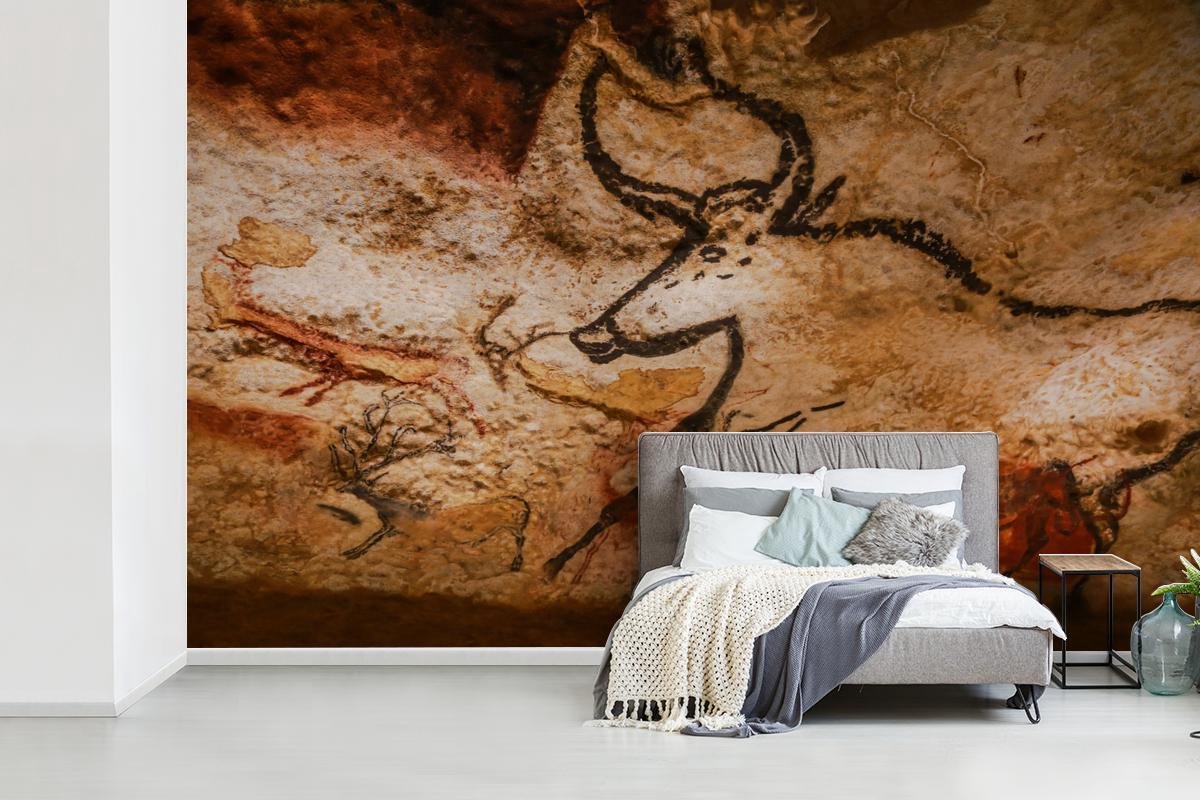 Fotobehang vinyl - Grottekeningen in de Grotten van Lascaux in ...