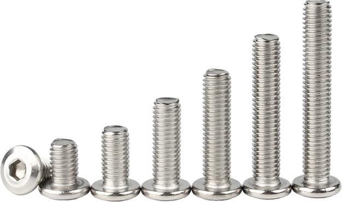 Roestvrijstalen inbusbout met inbusbout [wafelkop/m6 10st/18mm] | bol.com