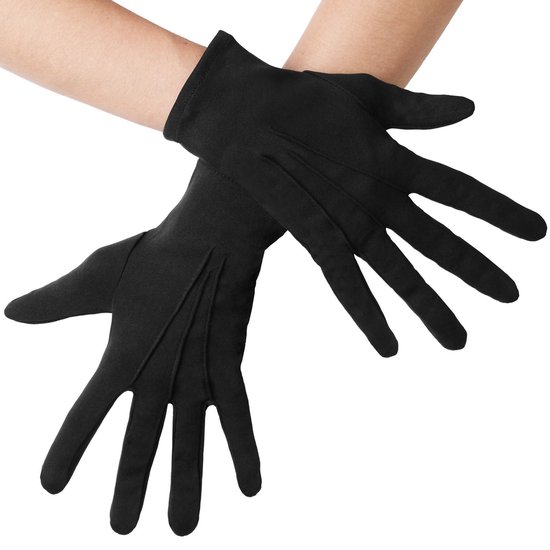 dressforfun - Gants avec passepoil noir - déguisement halloween ...