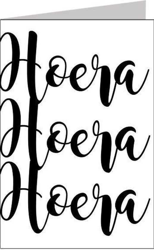 Verjaardagskaart Hoera Hoera Hoera | bol.com