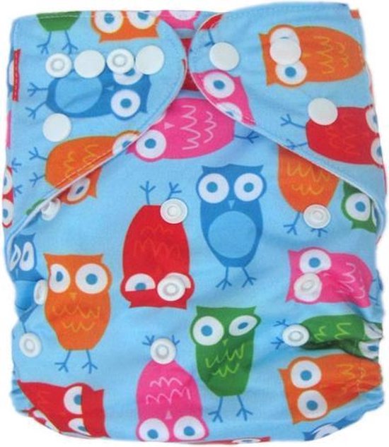 Pocketluier Bababoe met drukknopen- Uilen blauw | bol.com