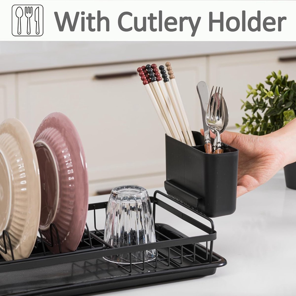 Afdruiprek voor Borden Kleine Afdruiprek met Verwijderbare Haak en ...