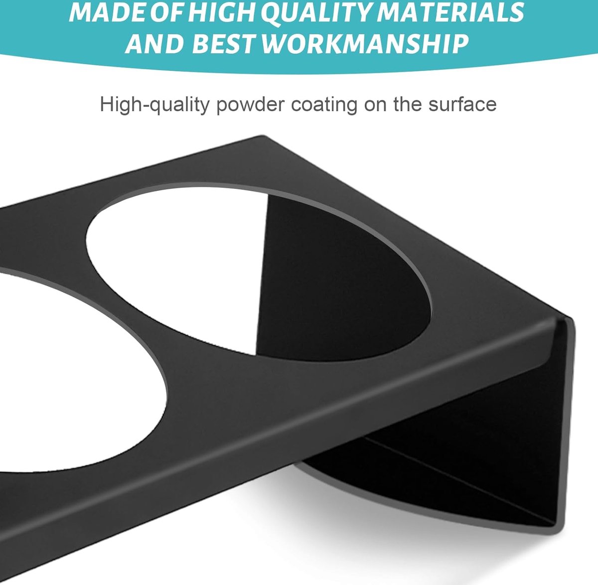 Kattenbak verhoogd - set van 3 keramische voederbakken met metalen ...