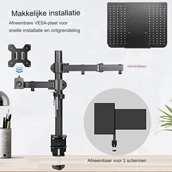 Monitor Arm Laptop - Laptop Arm Standaard - 13" - 27" LCD LED Screens ...