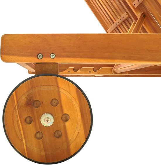 vidaXL Houten Ligbed Caribbean - 200 x 118/123 x 30/62/76/85 cm ...