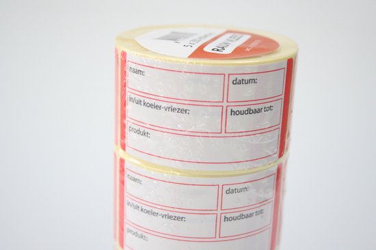 LabelLord | HACCP Stickers | Refillset Rood DCMV | Rauw Vlees | 5 x 250 ...