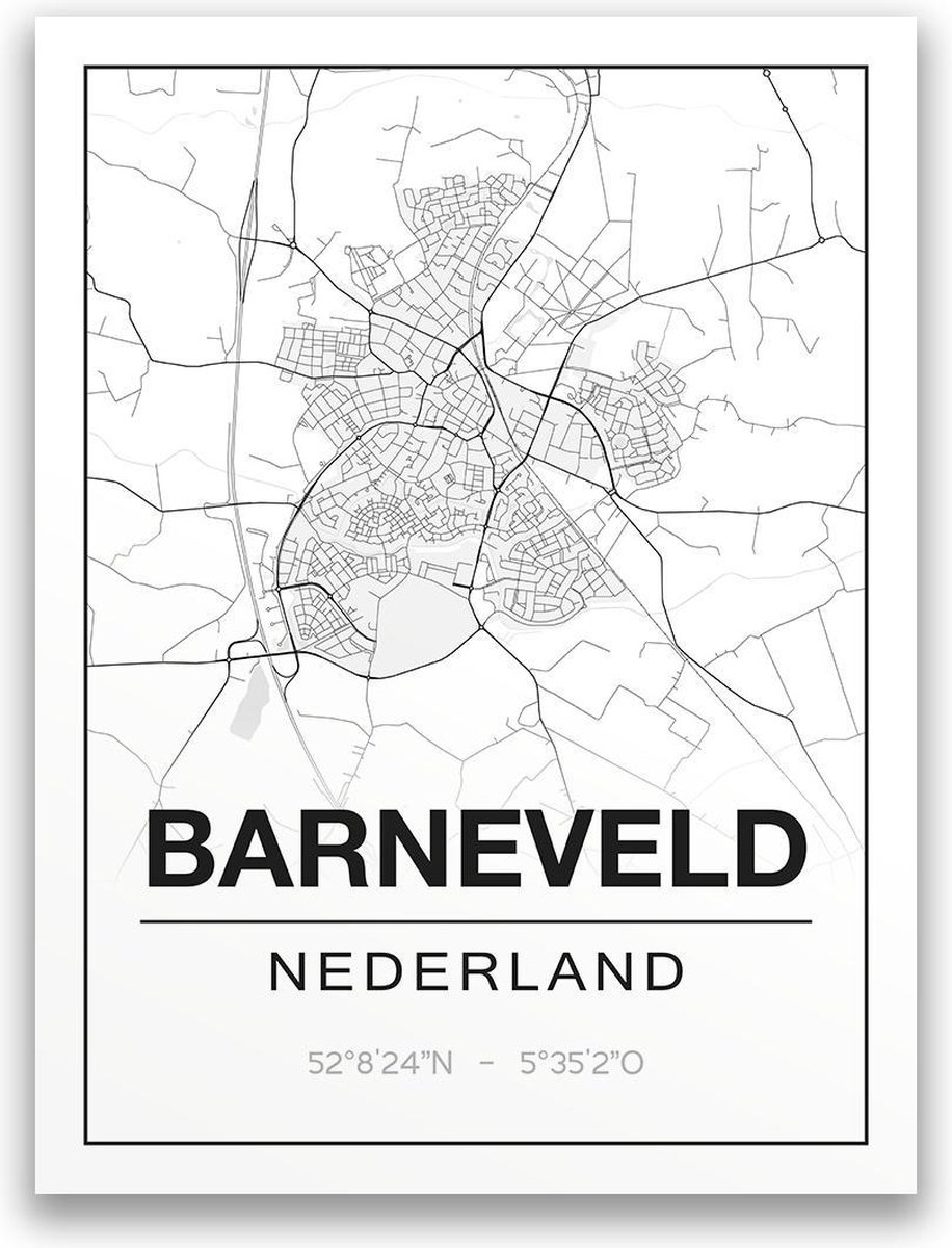 Poster/plattegrond BARNEVELD - A4 | bol.com