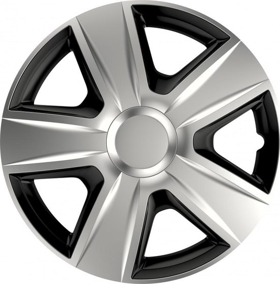 Versaco Wieldoppen Esprit Silver&Black 15 inch - Set van 4 | bol