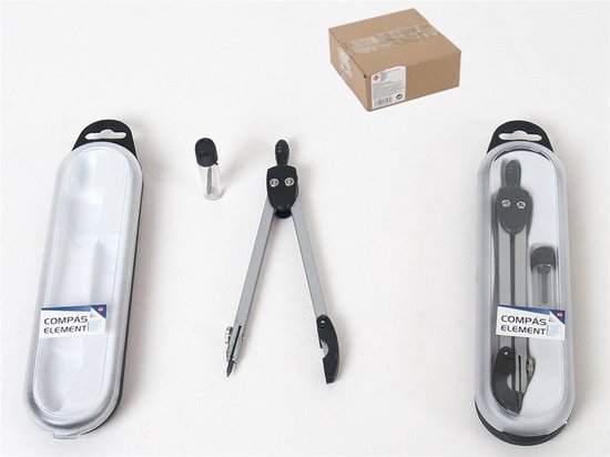 Gerimport Passerset 13,5 X 3,5 Cm Staal Zilver/zwart 3-delig | bol