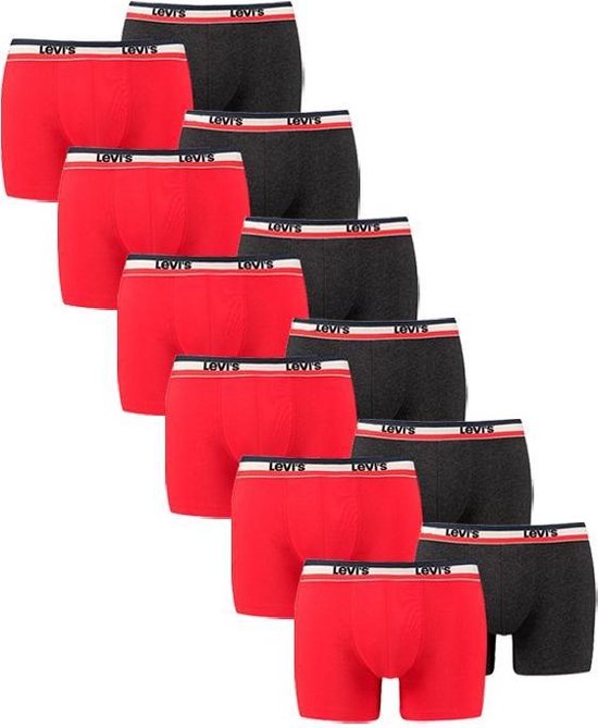 Levi's 12-pack boxershorts 200SF red black-XL | bol.com