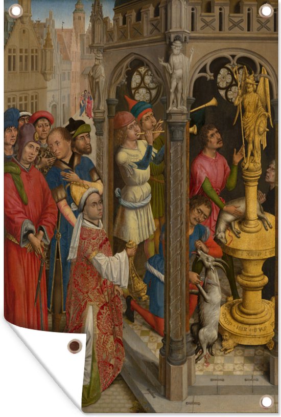 Tuinposter - Tuindoek - Tuinposters buiten - Augustinus offert aan een ...