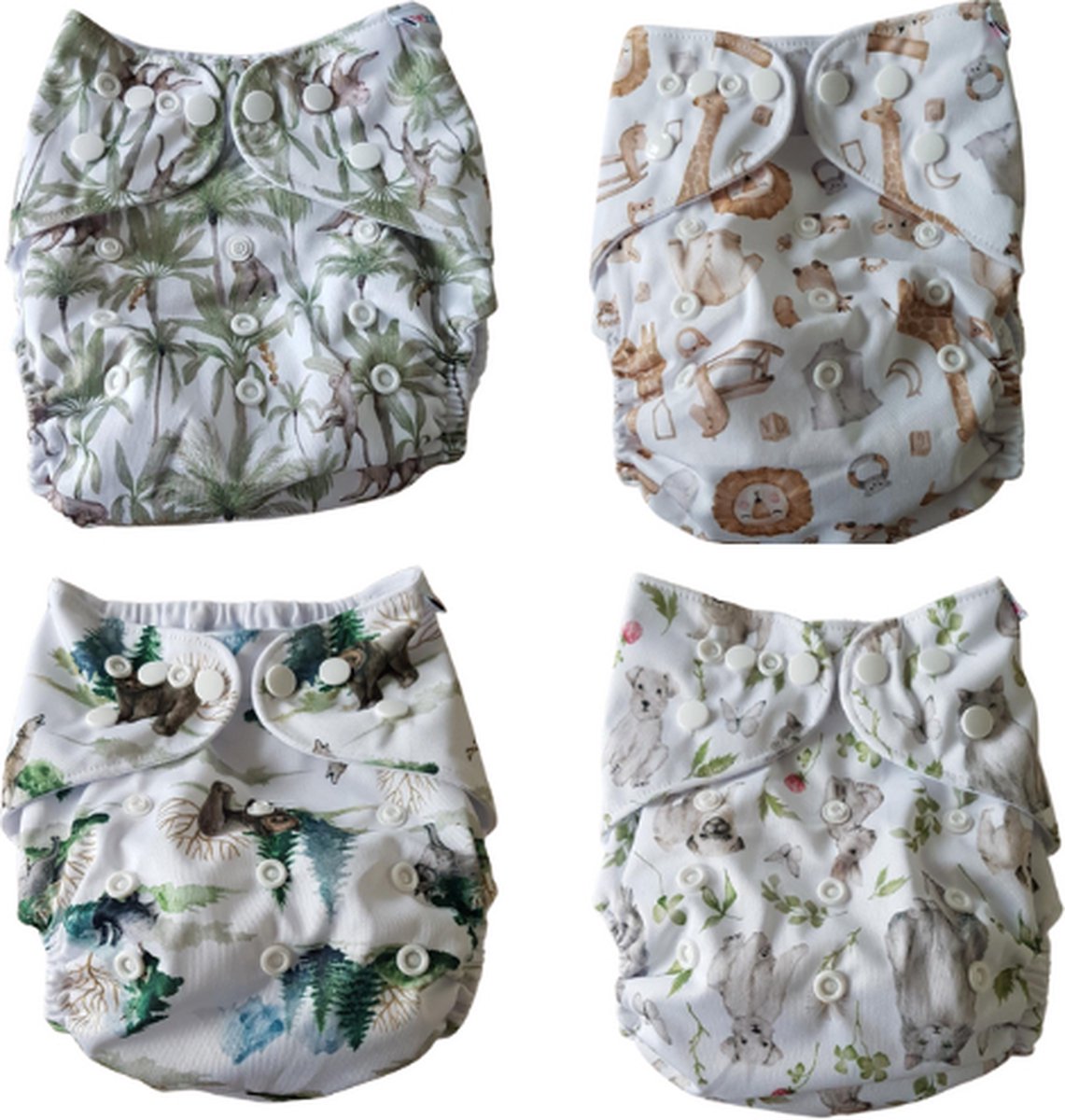 Voordeelset Unisex Animal Bababoe - Pocket luier Fleece - met bamboe ...