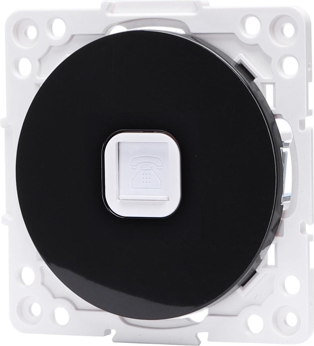 Telefoon Stopcontact - Wandcontactdoos - Inbouw - Rond - Kunststof - 1 ...