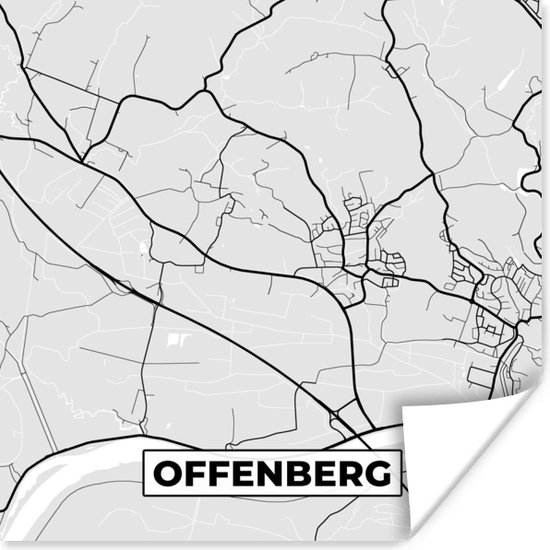 Poster Offenberg - Stadskaart - Plattegrond - Duitsland - Kaart - 50x50 ...