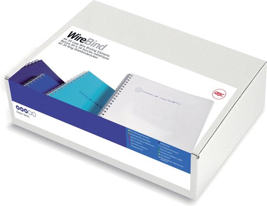 GBC WireBind draadruggen, doos van 100 stuks, ft A5, 8 mm, zilver | bol