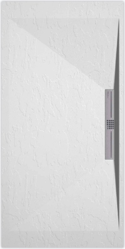 Sanifun douchebak Stone Side White Smooth 1200 x 700 S | bol