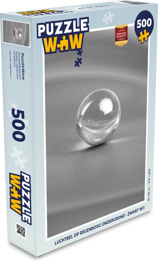 Puzzel Ronde luchtbel - zwart wit - Legpuzzel - Puzzel 500 stukjes | bol
