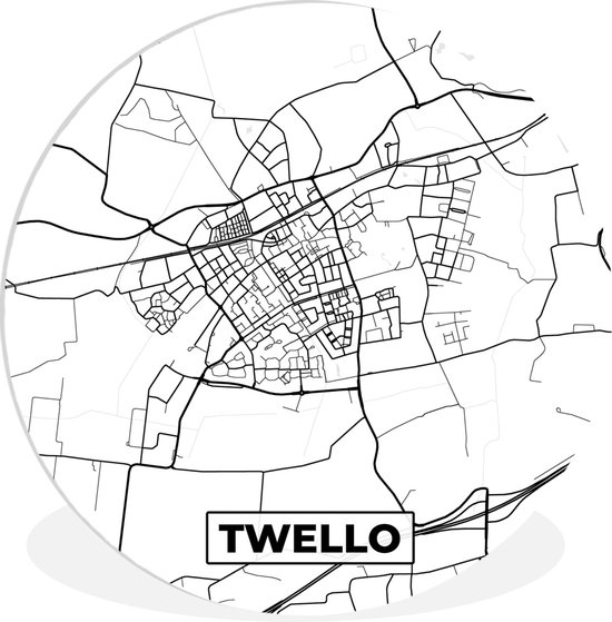 Wall Circle - Wall Circle Indoor - Map - City Map - Twello - Map - ⌀ 30 cm -... | bol.com