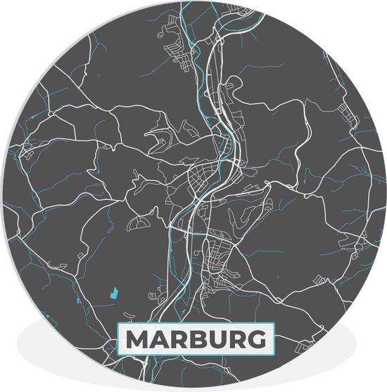 Wall Circle - Wall Circle Indoor - City Map - Map - Marburg - Blauw ...