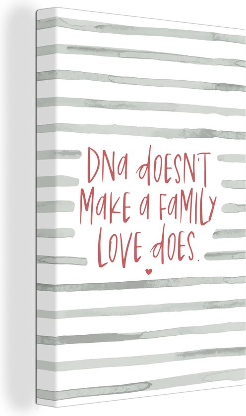 Canvas Schilderij Quotes - Spreuken - DNA doesn't make a family, love ...