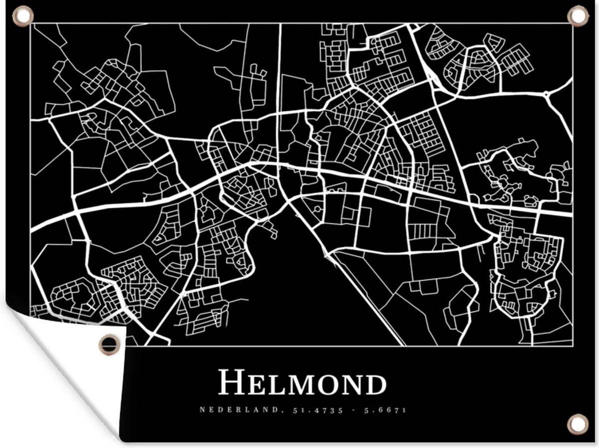 Tuin decoratie Plattegrond - Helmond - Kaart - Stadskaart - 40x30 cm ...