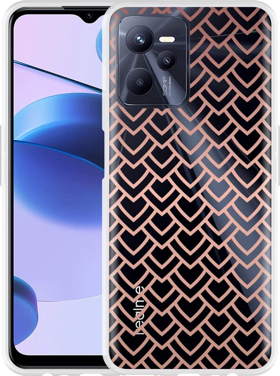 Realme C35 Hoesje Pink Pattern - Designed by Cazy | bol