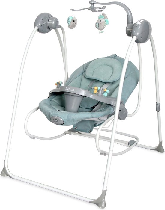 Lorelli Swing Tango Frosty Green Stars Babyschommel en Wipstoel 1009007 ...