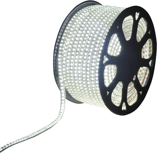 LED Strip Wit - 5 meter in een ROL - 220V - 5050 SMD - 60L/M - IP65 ...
