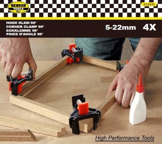 Benson Hoekklem - 90° - 5 t/m 22 mm - 4 delig | bol.com