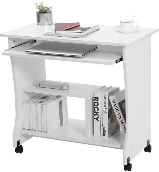 ZAZA Home Computer Tafel - Computer Bureau - Verrijdbaar Bureau | bol.com