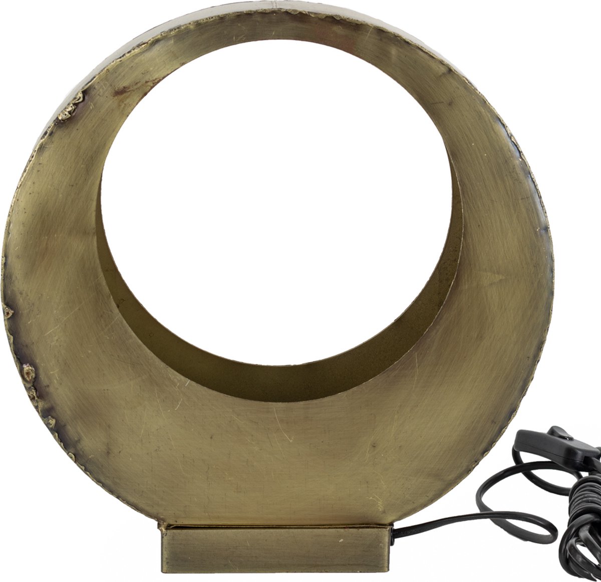 Tafellamp rond goud | bureaulamp industrieel | bol.com