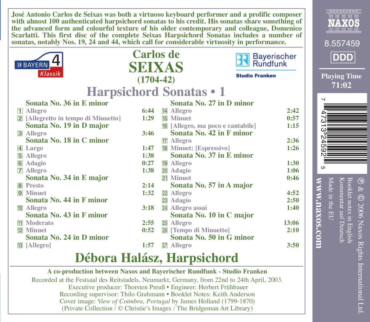 Debora Halasz - Harpsichord Sonatas Volume 1 (CD), Debora Halasz ...