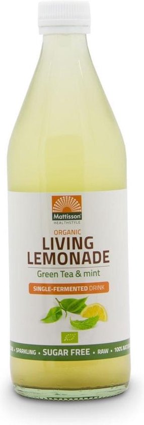 Biologische Living Lemonade - Groene thee & Munt - 500 ml | bol