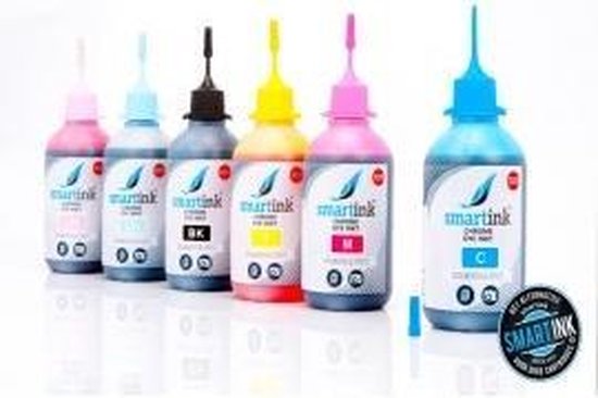 Geschikt inkt HP Photosmart C8180 navulinkt inktflesjes 6x100 ml Smart ...