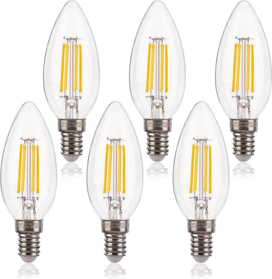 Dimbare E14 LED Kaarslamp - Warmwit - Set van 6 - 5,5W | bol