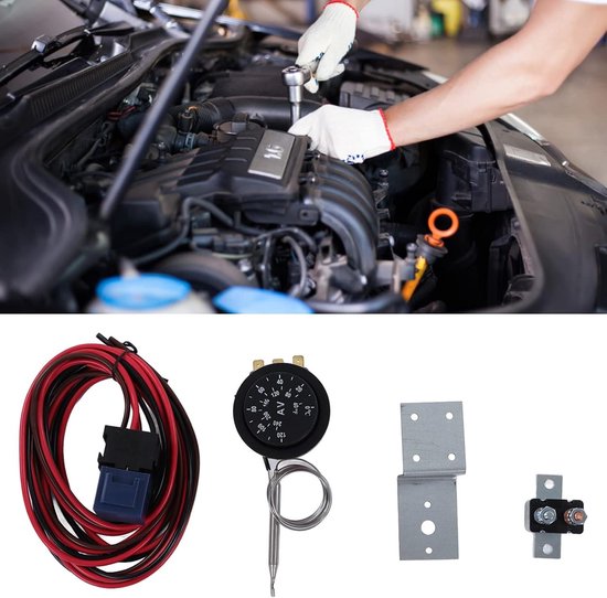 Radiator Ventilator Thermostaat Set - Auto Besturing Relais Draad ...