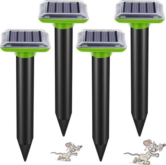 Kattenverjager op zonne-energie IP65 waterdicht ultrasoon afschrikmiddel voor katten -... | bol