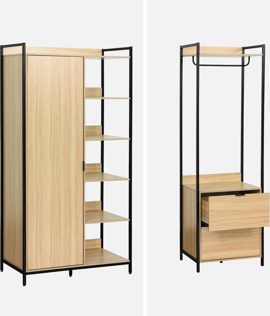 sweeek - Modulaire kledingkast met 4 elementen, b 280 x d 48 x h 190 cm ...